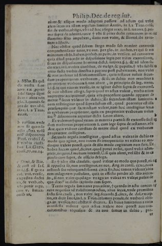 Philippus Decius In tit. ff. De regulis iuris. Cum additionibus D ...